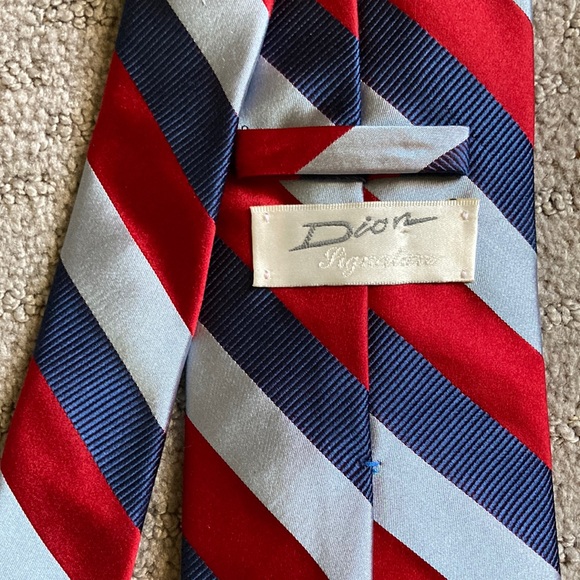 Dior | Accessories | Vtg Dior Signature 0 Silk Striped Neck Tie | Poshmark
